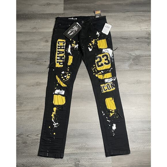 Copper Rivet | Jeans | Copper Rivet Jeans Mens Black Slim Graphic 23 ...